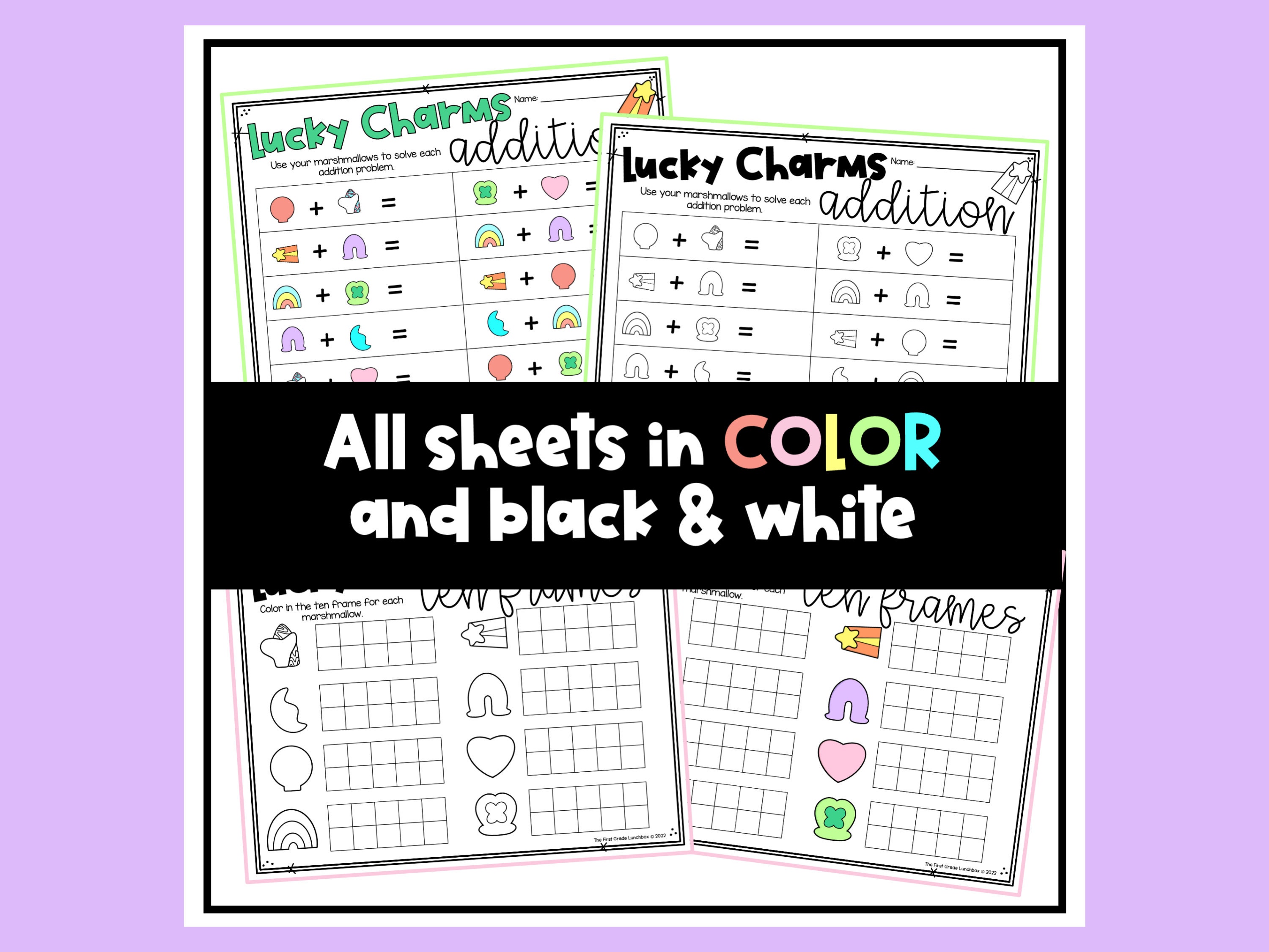 Lucky Charms Sort, Count, Graph Math Activity for St. Patrick's Day ...