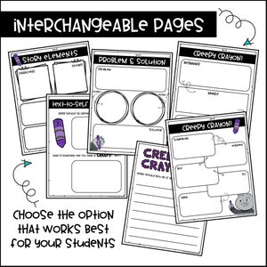 Creepy Crayon Read Aloud Activities for Kids, Reading Comprehension - Etsy