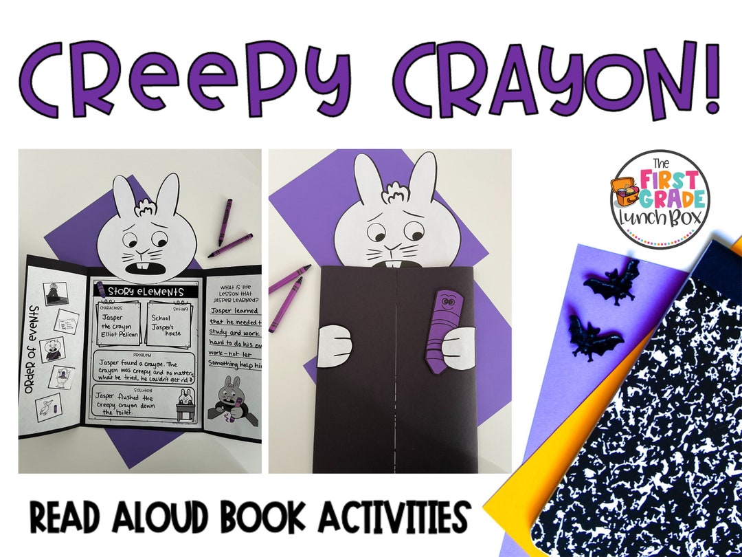 Creepy Crayon Read Aloud Activities for Kids, Reading Comprehension - Etsy