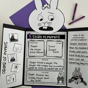 Creepy Crayon Read Aloud Activities for Kids, Reading Comprehension - Etsy