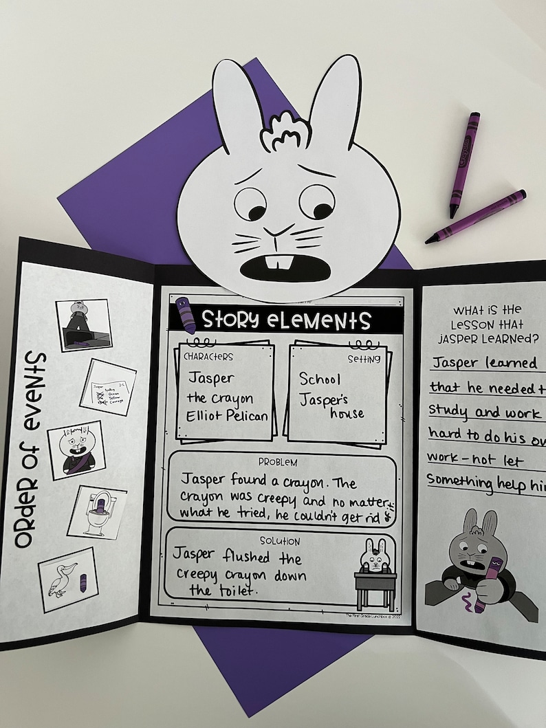 Creepy Crayon Read Aloud Activities for Kids, Reading Comprehension - Etsy