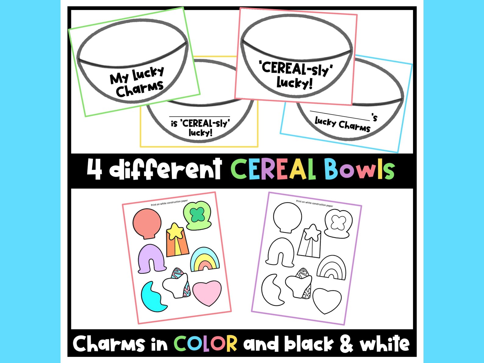 Lucky Charms Writing Craft | St. Patrick's Day Activity (PDF Pattern ...