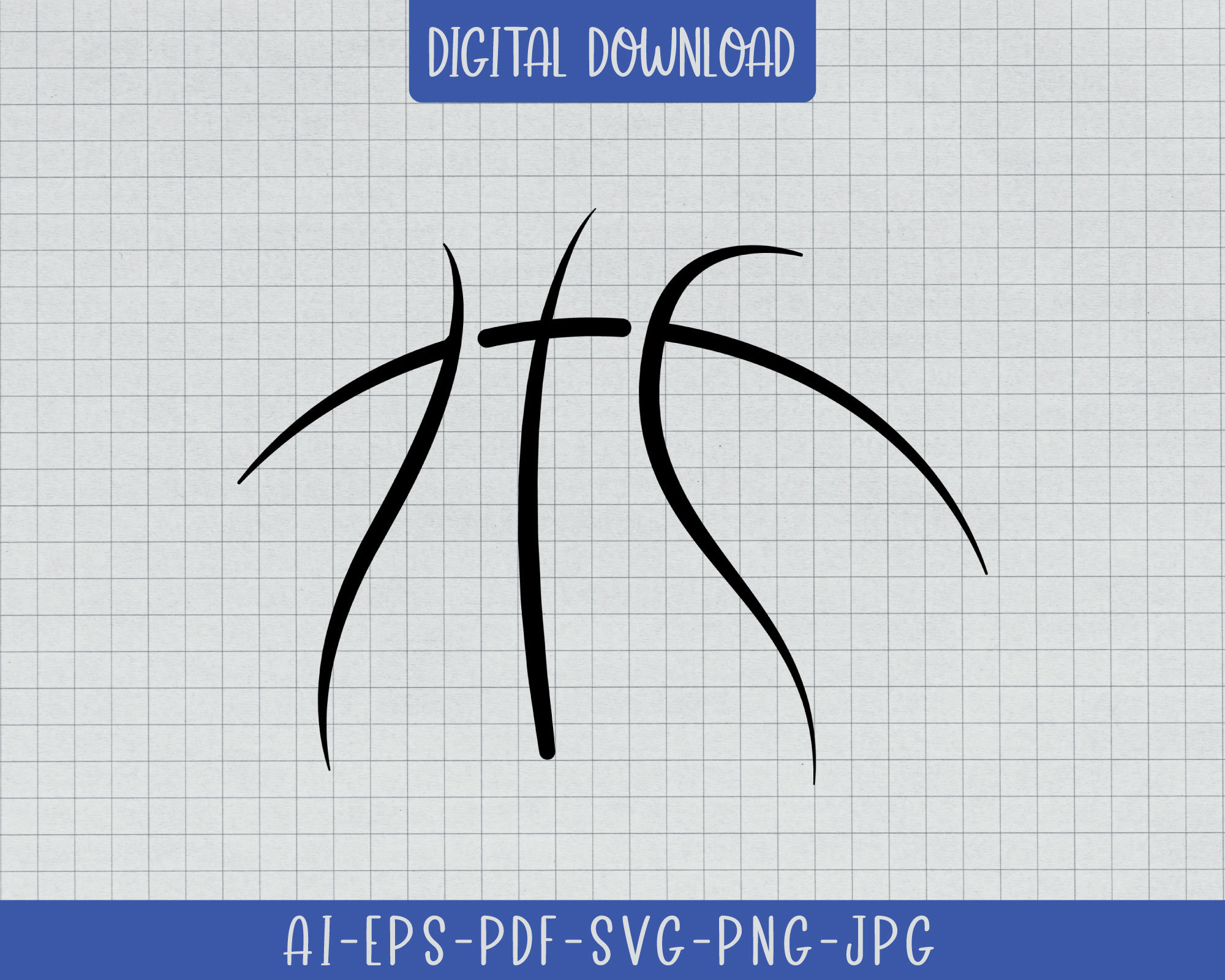 Basketball Svg Sport Svg Basketball Outline Svg Basketball | Etsy
