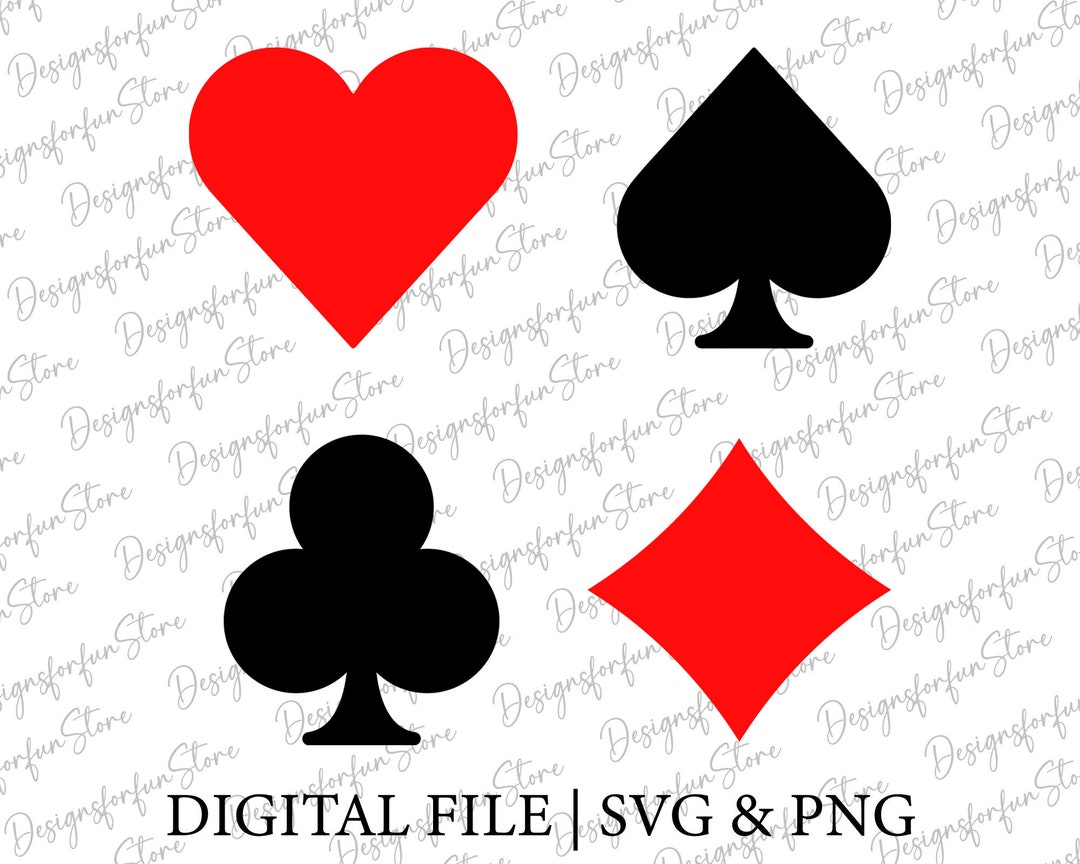 Play Card Suits Svg, Png, Eps, Jpg, Digital Download, Heart Svg Files ...