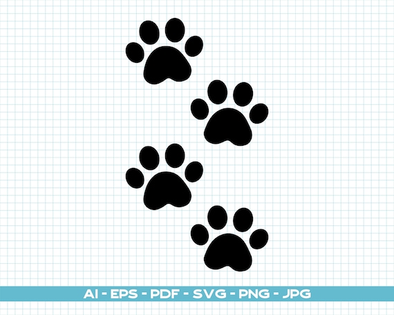 Dog Paws Svg Pet Paw Svg Animal Paw Svg Silhouette or | Etsy