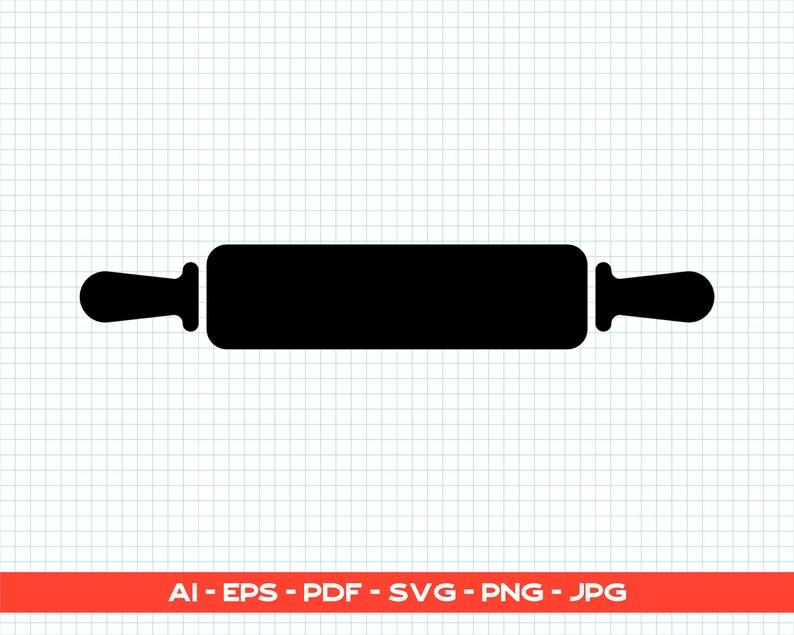 Rolling Pin Svg Cricut Kitchen Svg Silhouette Rolling Pin - Etsy