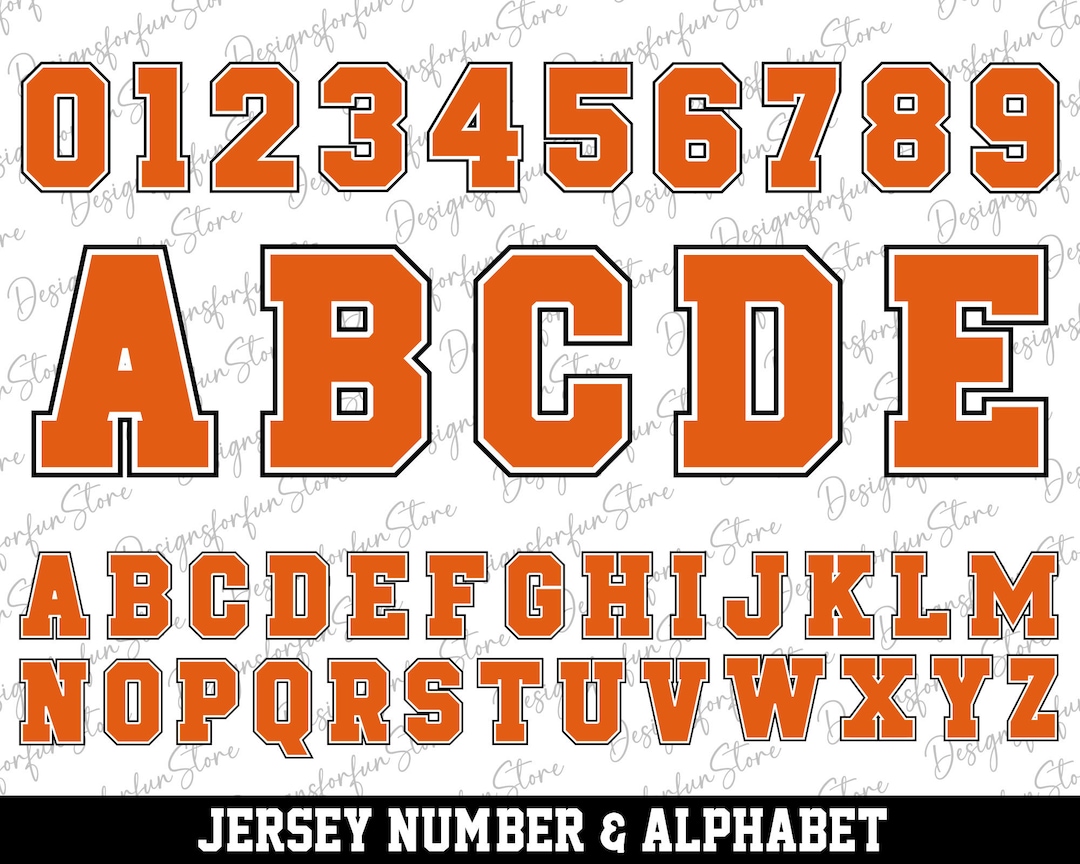 Rust Orange Layer Black Font Svg, Jersey Numbers Svg, Alphabet Letter ...