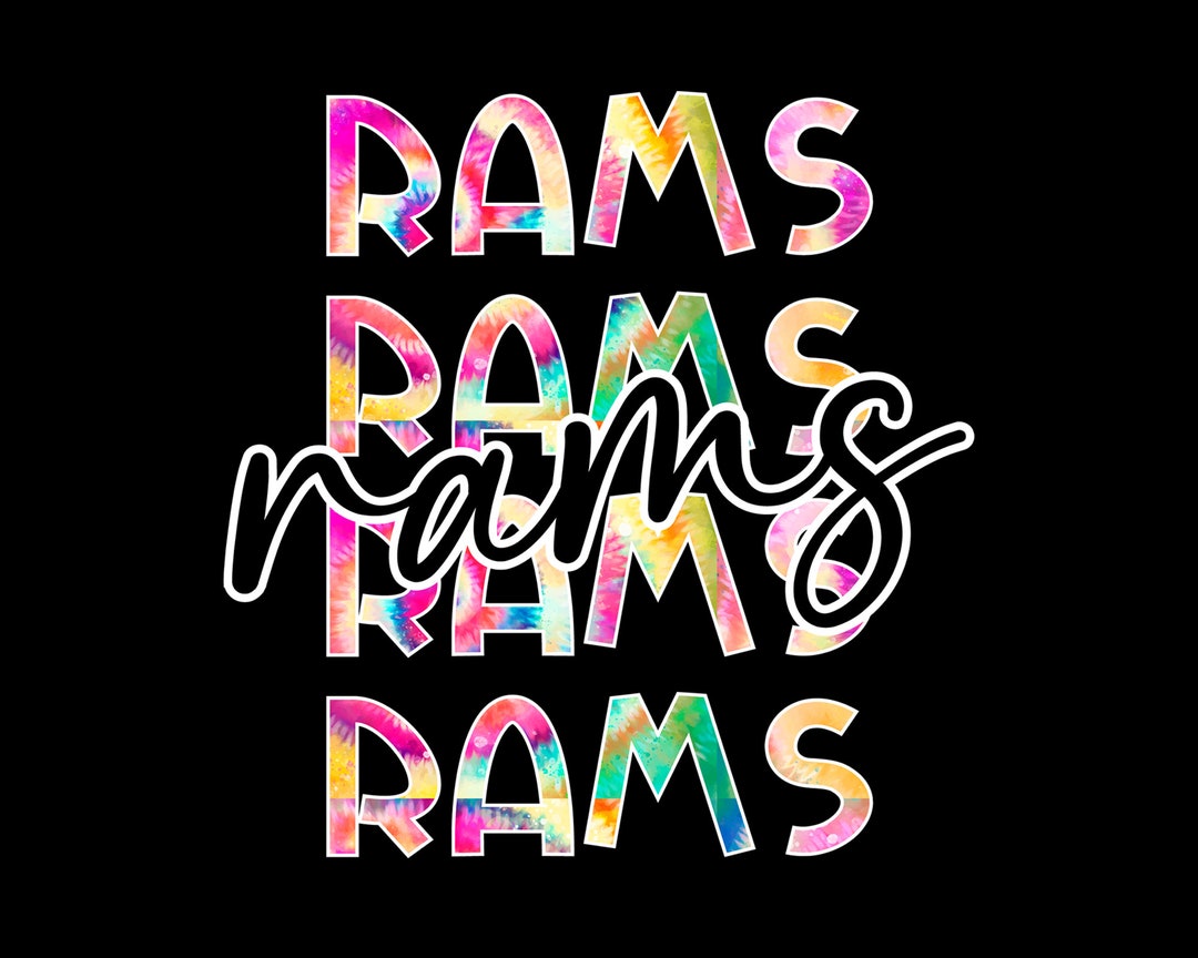Rams Mascot Tie Dye Png, Sublimation Design, Stacked Pattern, Rams Png ...