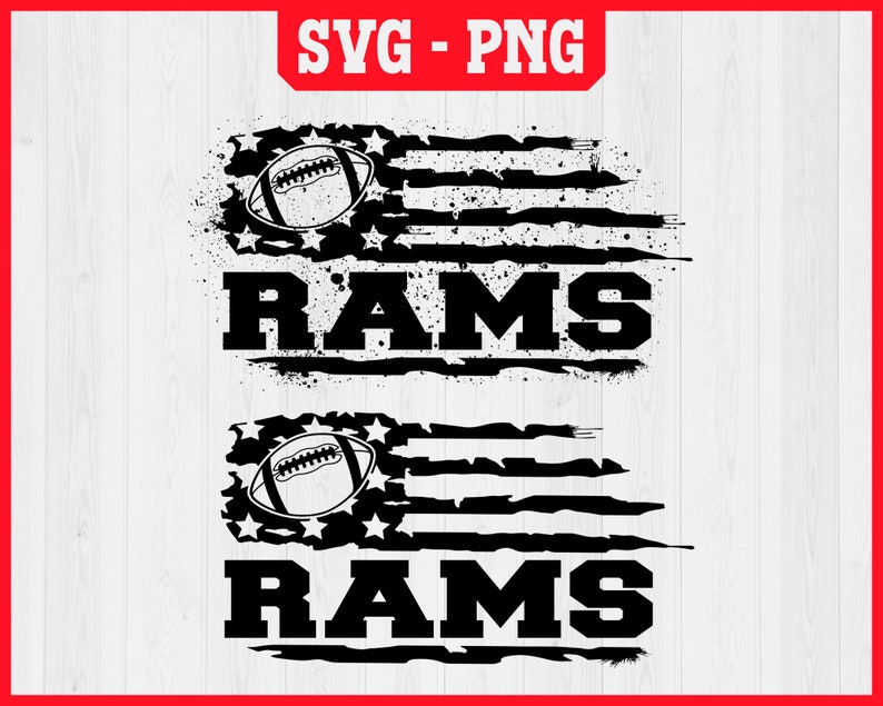 Rams Football Svg USA Flag SVG Rams Svg Game Day Svg - Etsy