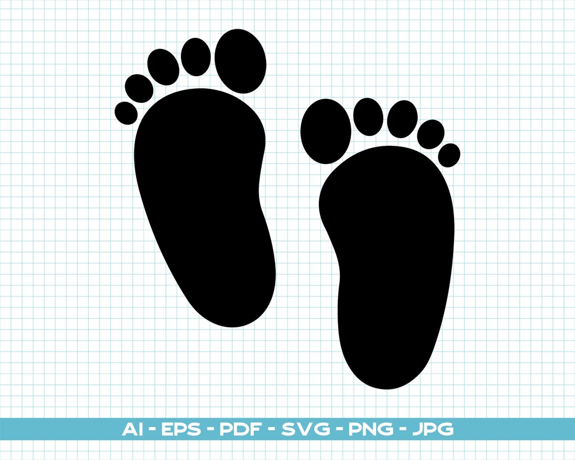 Baby Footprint Svg Baby Feet SVG Instant Download SVG | Etsy Canada