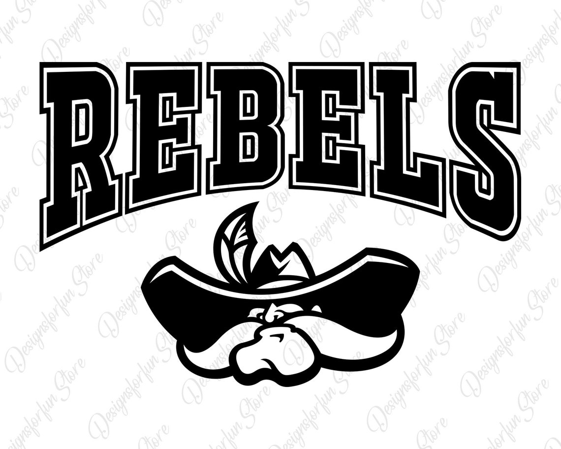Rebels Mascot Svg Digital Download Team Mascot Svg Rebels - Etsy