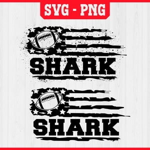 Shark Football Svg USA Flag SVG Shark Svg Game Day Svg - Etsy
