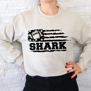 Shark Football Svg USA Flag SVG Shark Svg Game Day Svg - Etsy