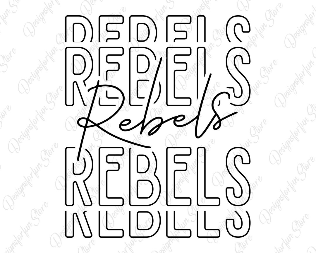 Rebels Svg, Game Day Svg, Team Mascot Svg, Rebels Mascot Svg, Cricut ...