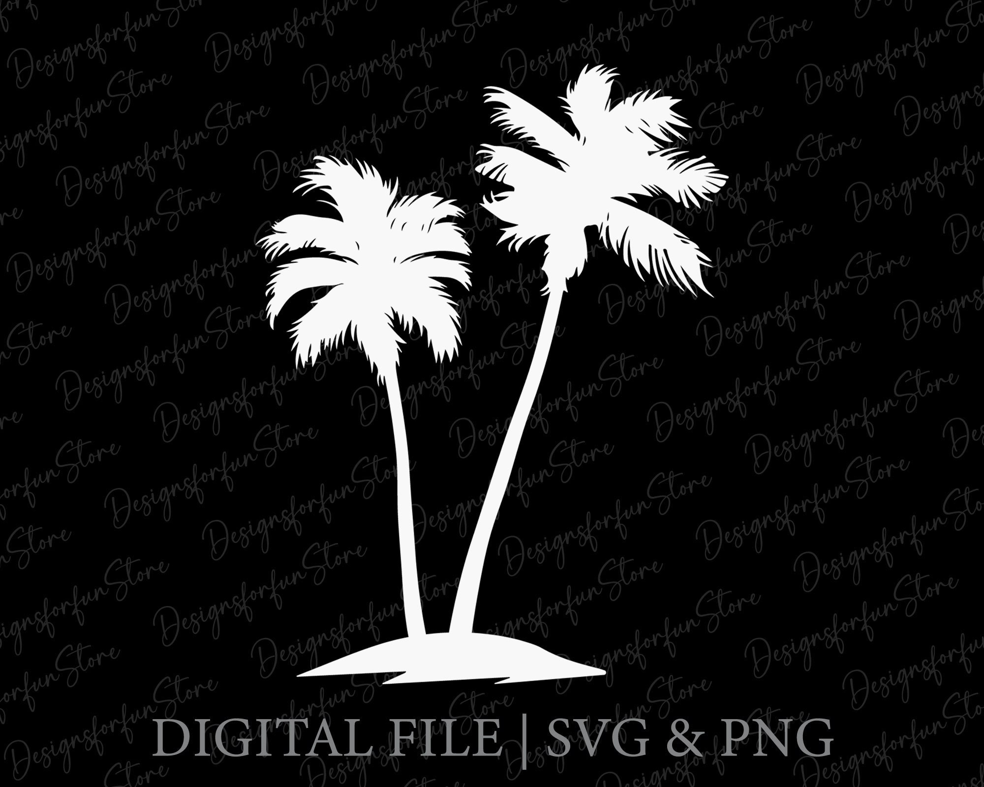 Palmeras Svg Descarga Instantánea Svg Png Eps JPG Verano - Etsy México
