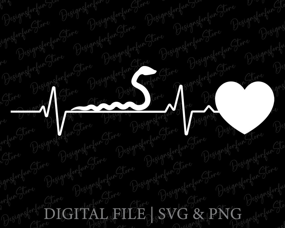 Snake Heartbeat Svg, Digital Download, Snake Svg, Heartbeat Svg ...