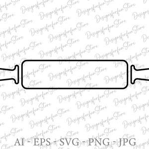 Rolling Pin Line Art Svg, Rolling Pin Svg, Cricut, Kitchen Svg ...