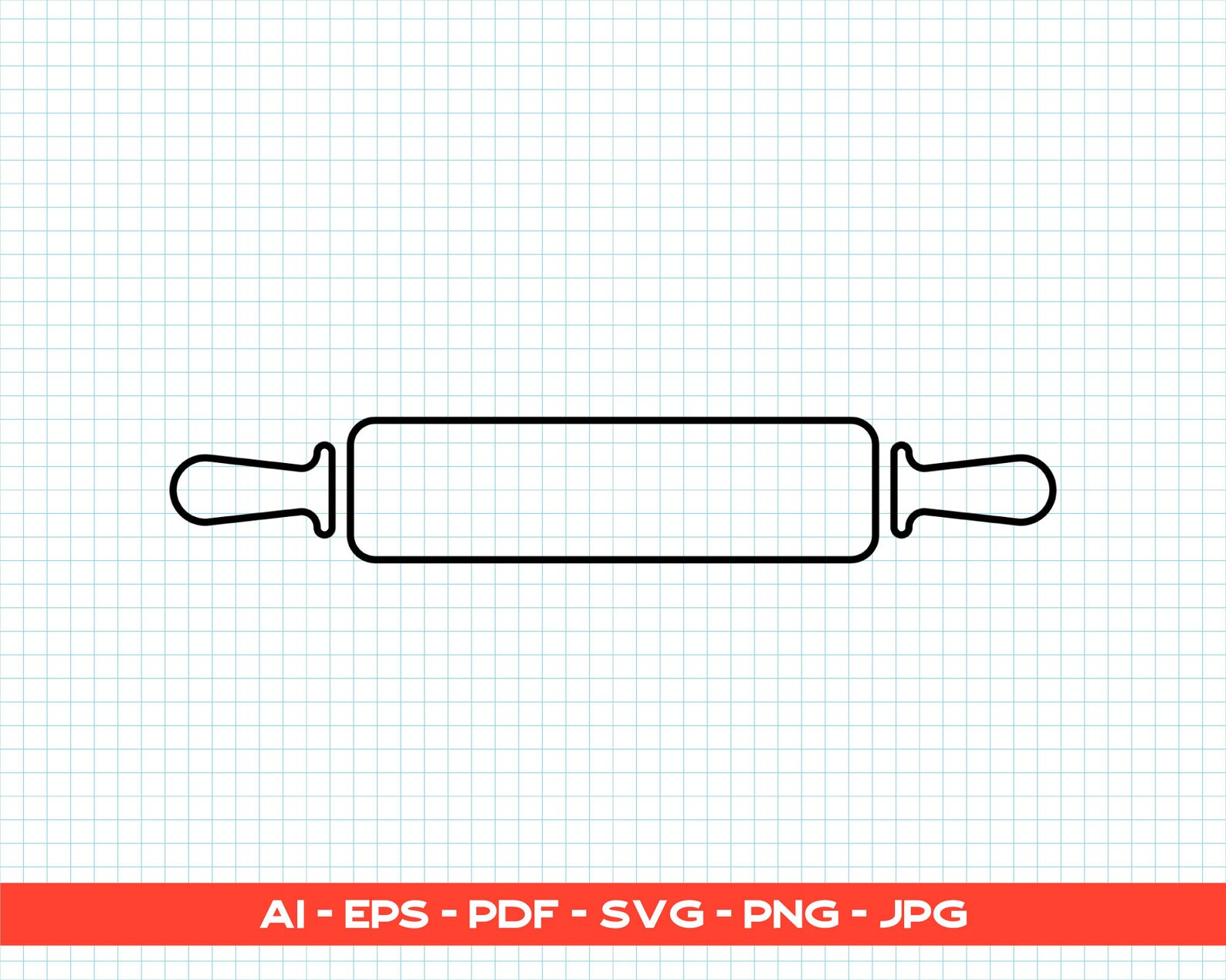 Rolling Pin Line Art Svg Rolling Pin Svg Cricut Kitchen - Etsy