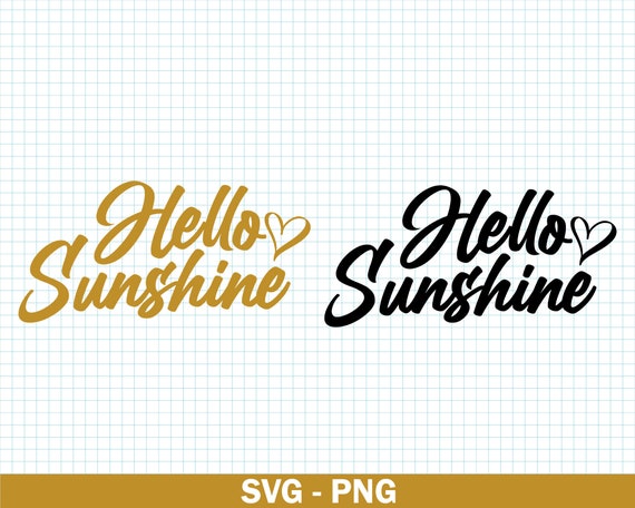 Hello Sunshine Svg Sun Svg Digital Download Summer Sign | Etsy
