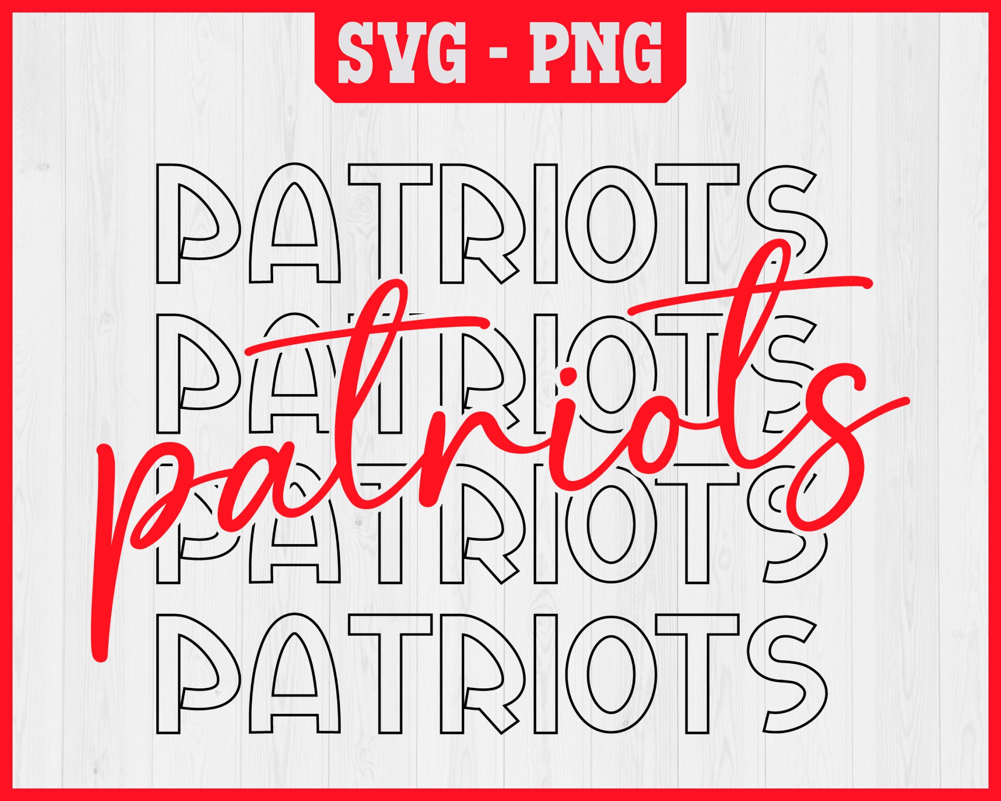 Patriots Svg Digital Download Game Day Svg Team Mascot Svg - Etsy