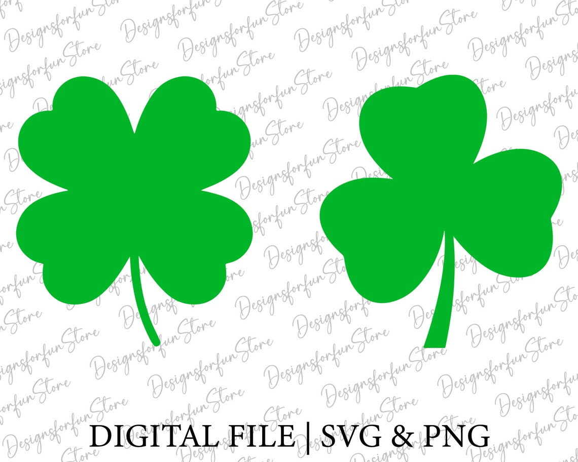 Clover Svg Digital Download Shamrock Svg Four Leaf Clover - Etsy