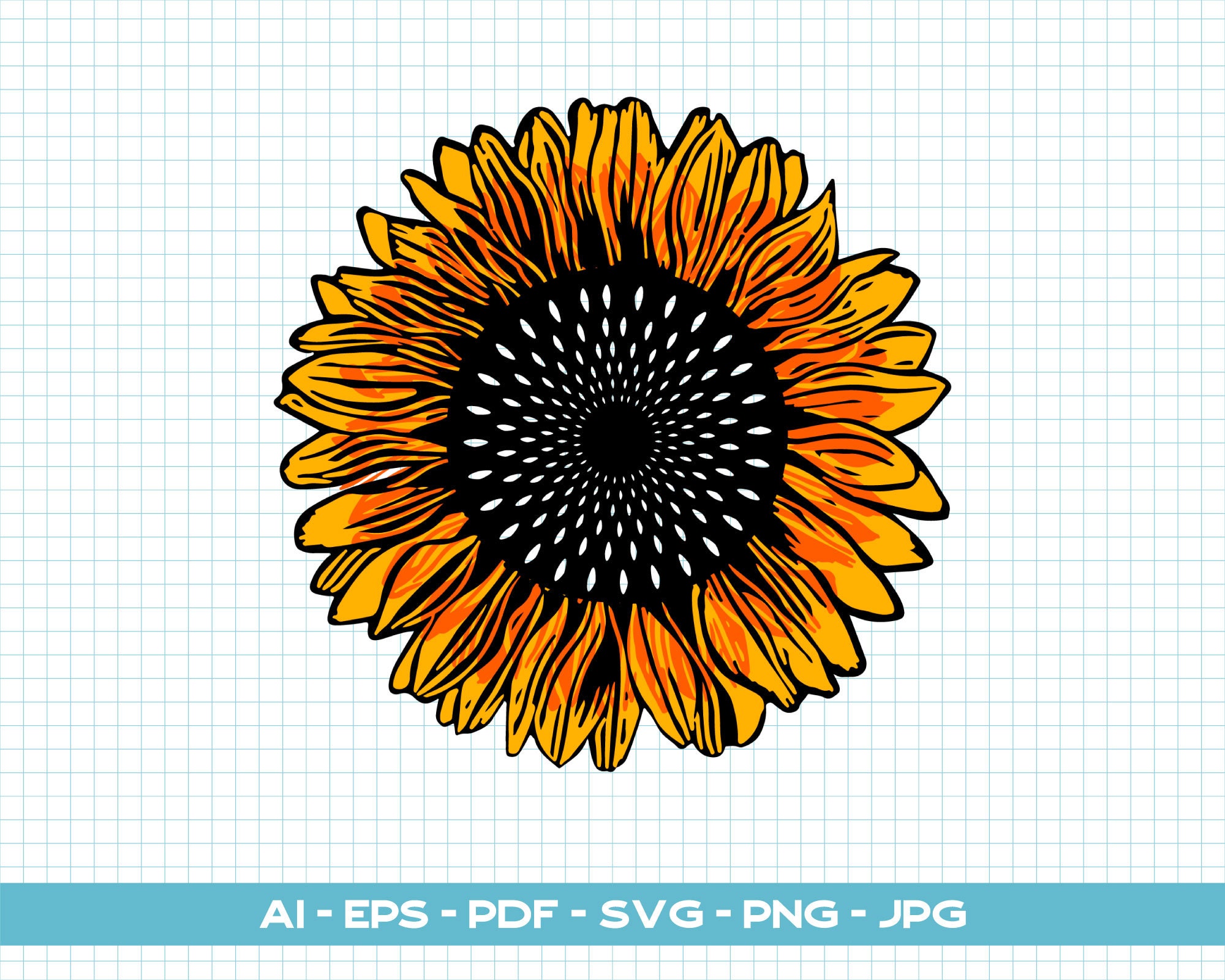 Sunflower Svg Sunflower Sublimation File Sunflower Png - Etsy