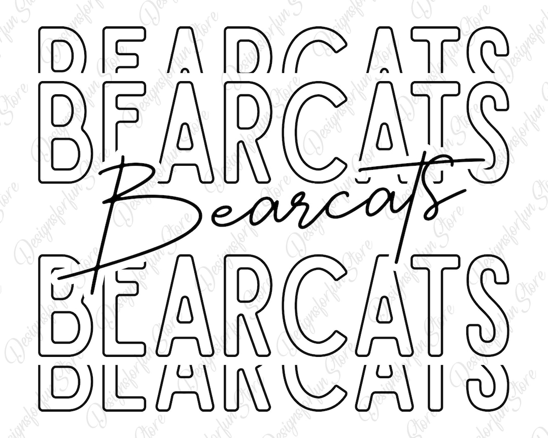 Bearcats Svg Game Day Svg Team Mascot Svg Bearcats Mascot - Etsy