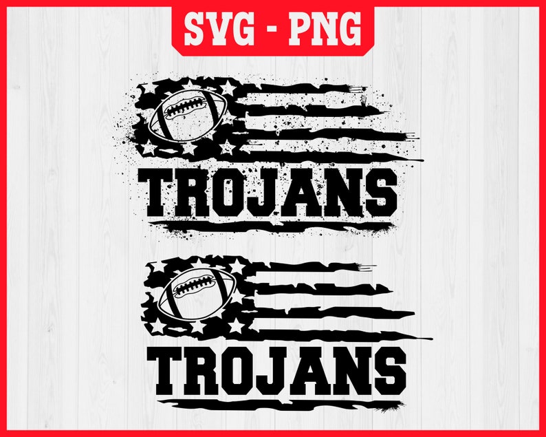 Trojans Football Svg USA Flag SVG Trojans Svg Game Day Svg - Etsy