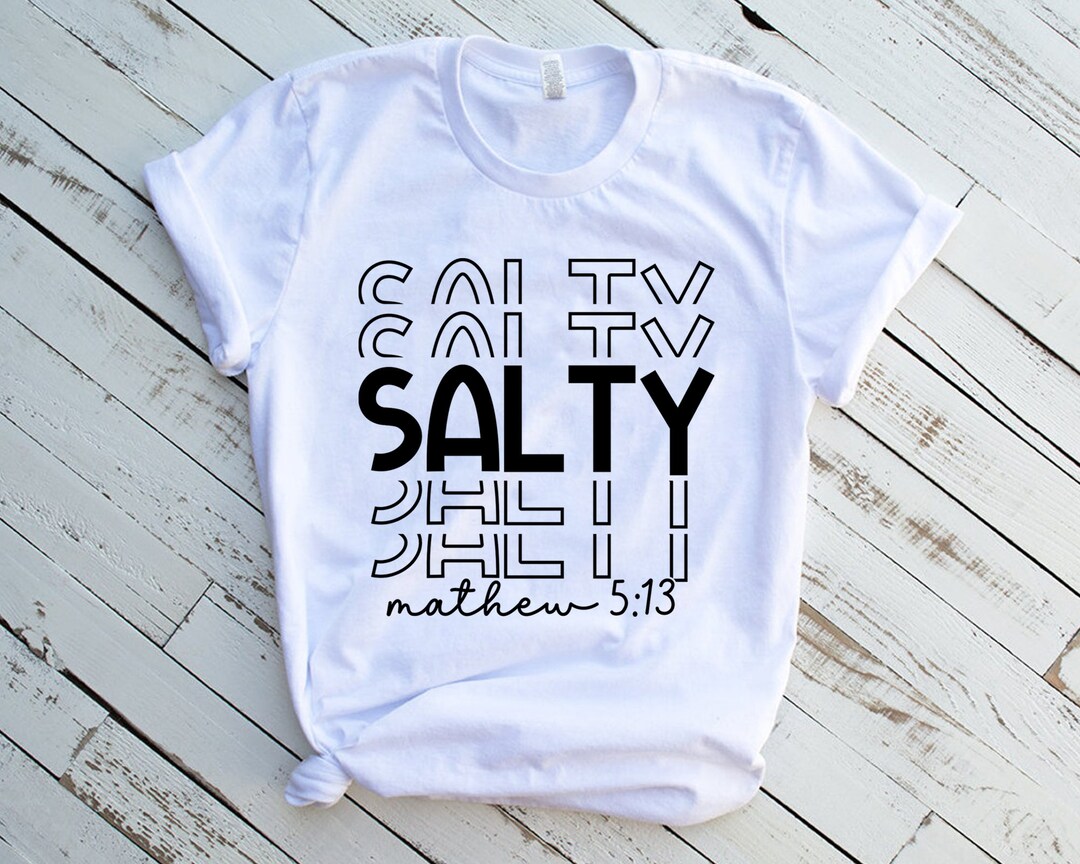 Salty Matthew Svg, Digital Files, Bible Svg, Faith Cross Svg, Stacked ...