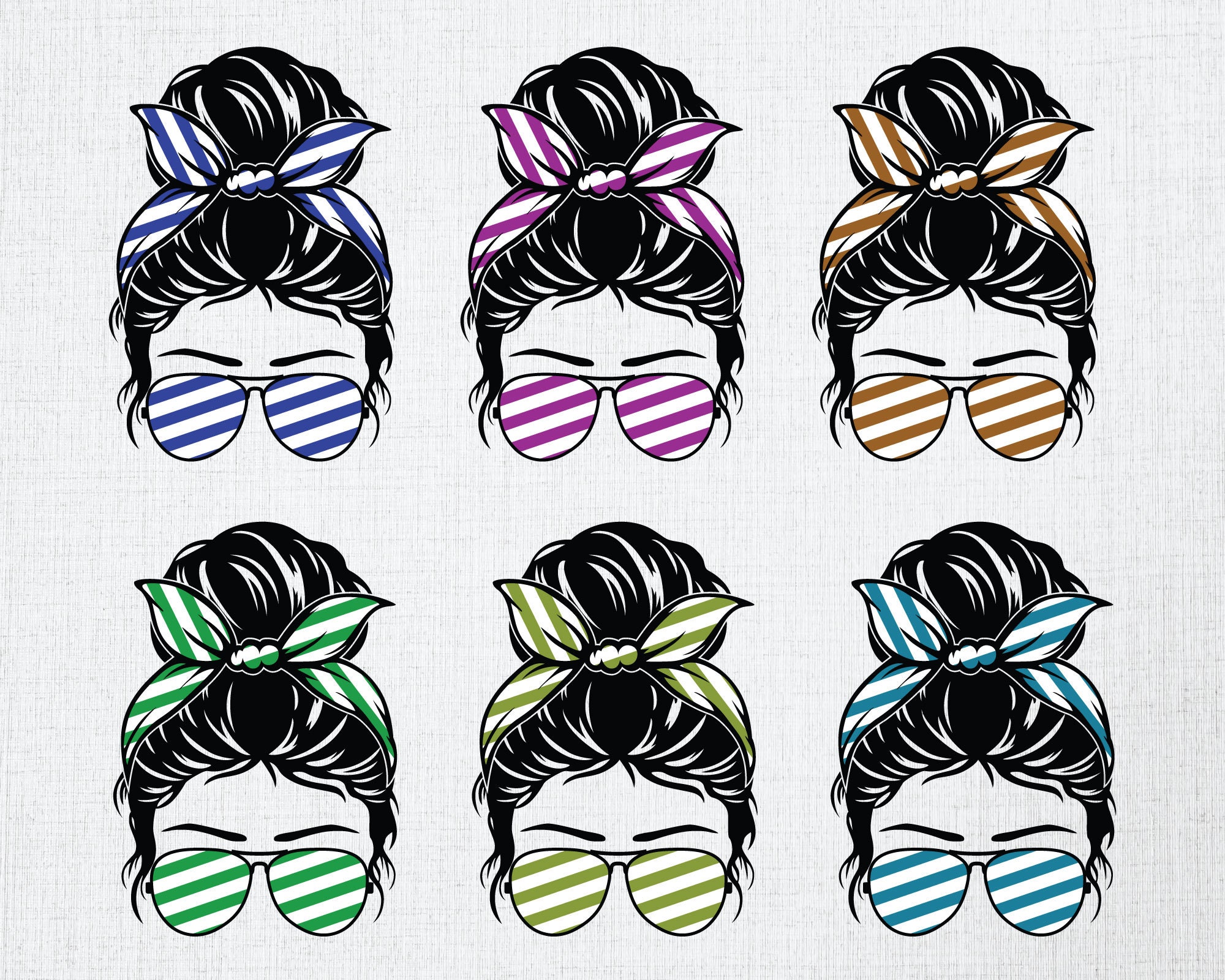 Messy Bun Svg Messy Bun Png Bundle Digital Download Messy - Etsy