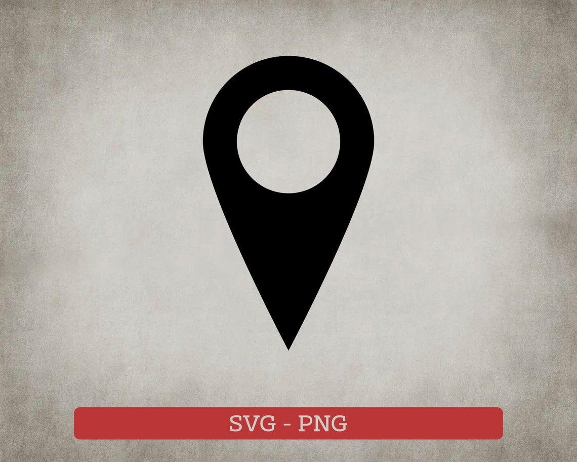 Location Pin Svg Digital Download Map Pin Svg Silhouette - Etsy