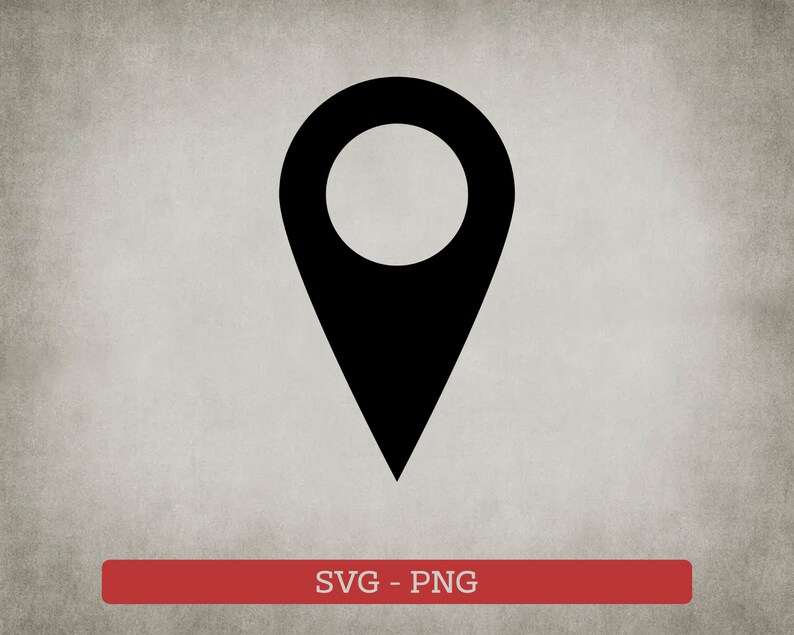 Location Pin Svg Digital Download Map Pin Svg Silhouette - Etsy