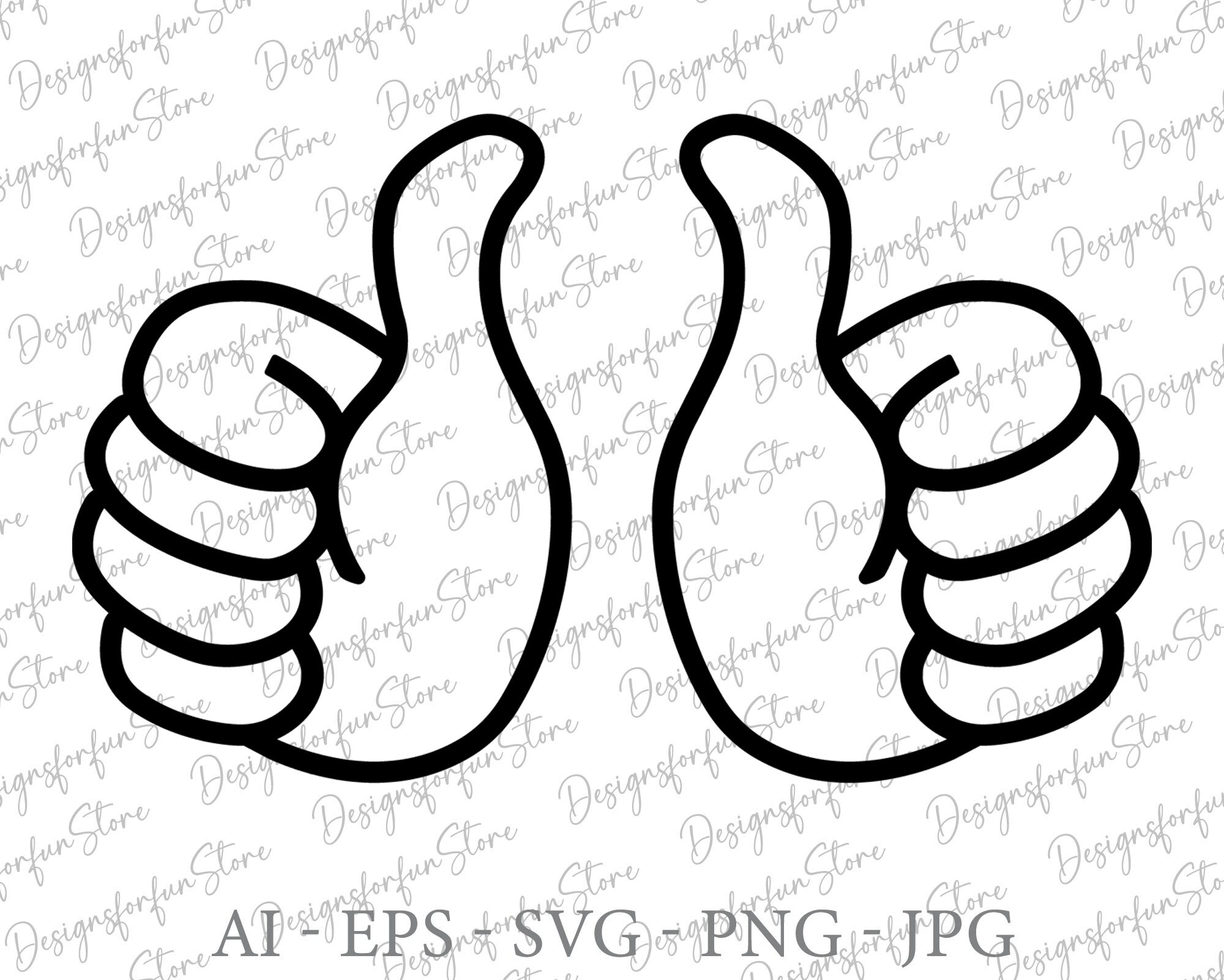 Thumbs up Svg Digital Download Thumbs Svg Thumbs Hands Svg - Etsy Canada