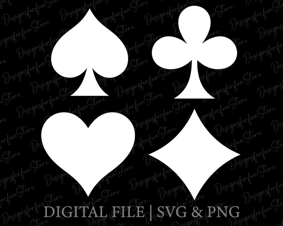 Card Suits Svg, Digital Download, Playing Cards Svg, Poker Svg, Card ...