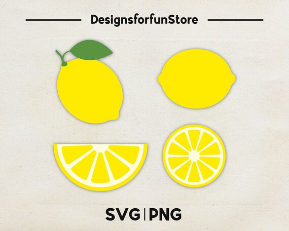 Lemon Bundle Svg Digital Download Lemon Svg Lemon Slice - Etsy