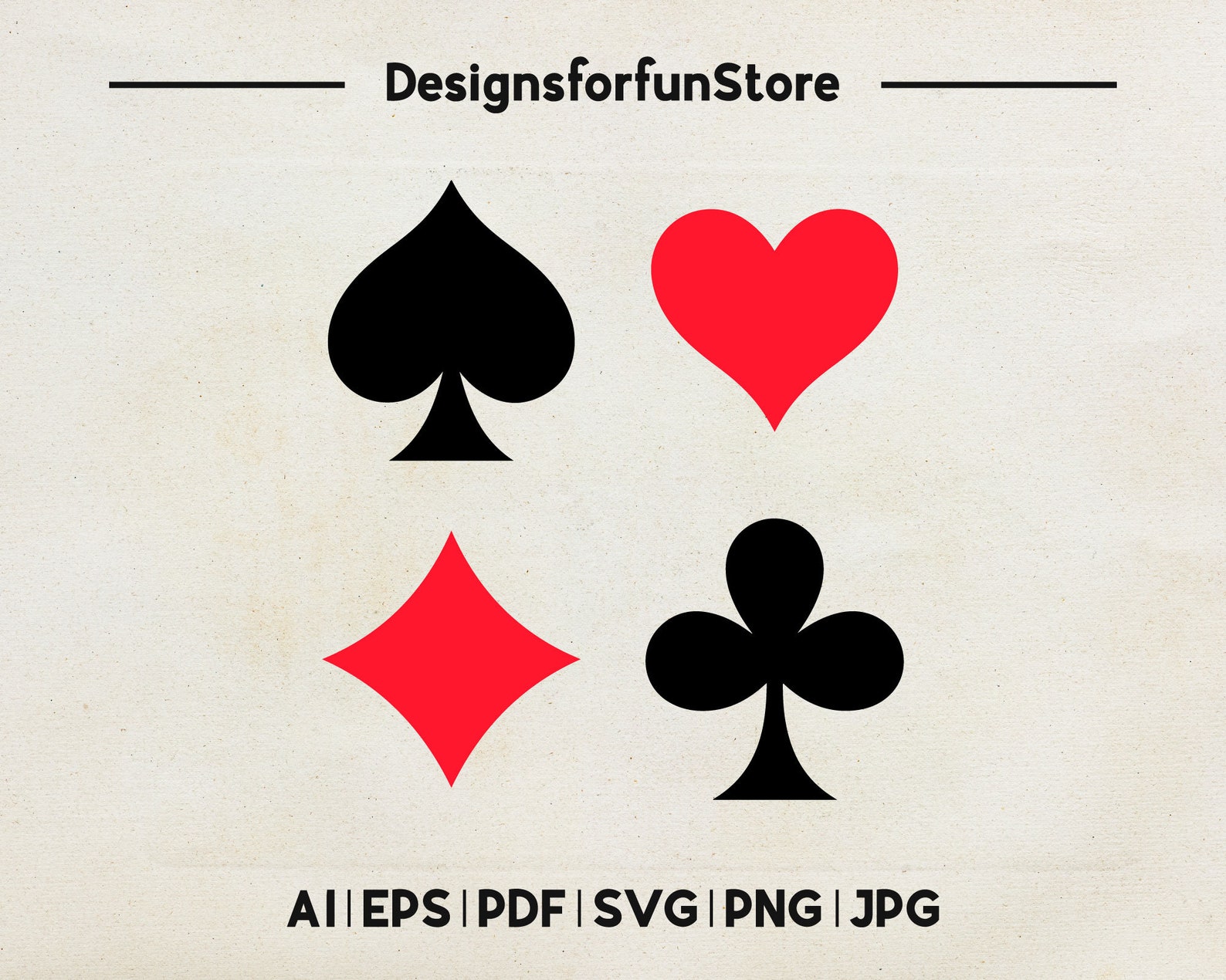 Card Suits Svg Digital Download Playing Cards Svg Poker | Etsy