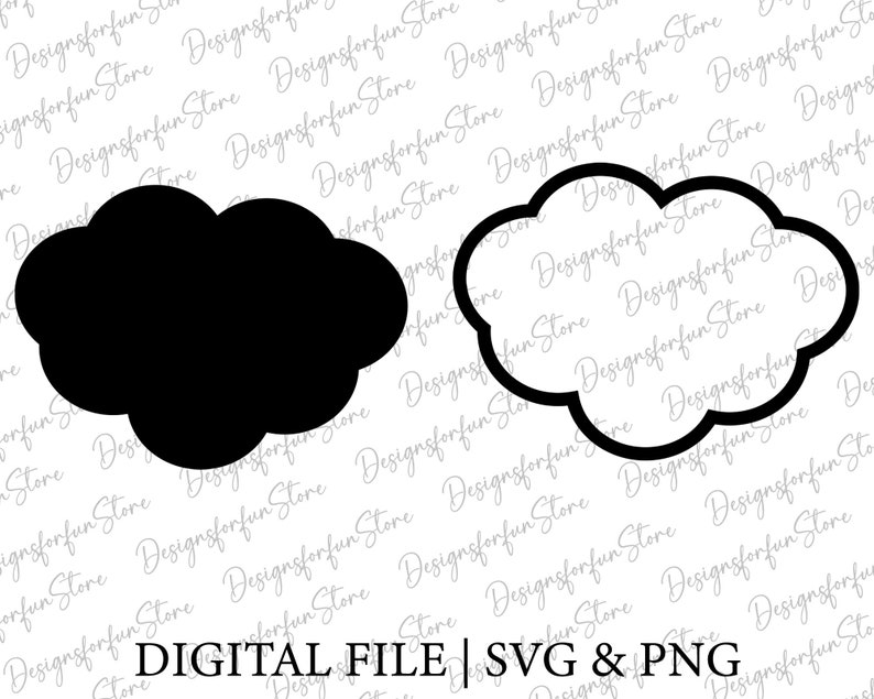 Cloud Svg Digital Download Cloud Outline Svg Weather Svg - Etsy