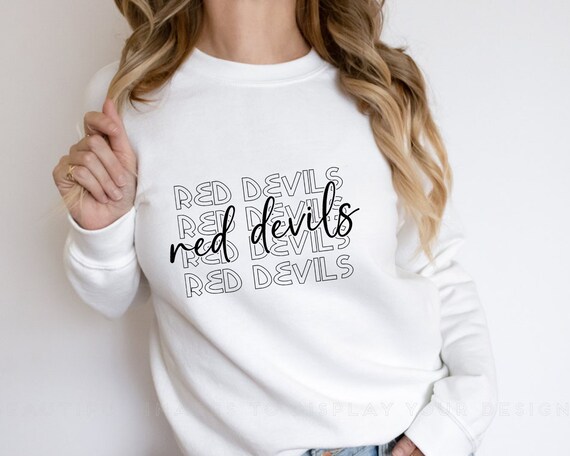 Red Devils Svg Digital Download Game Day Svg Team Mascot - Etsy