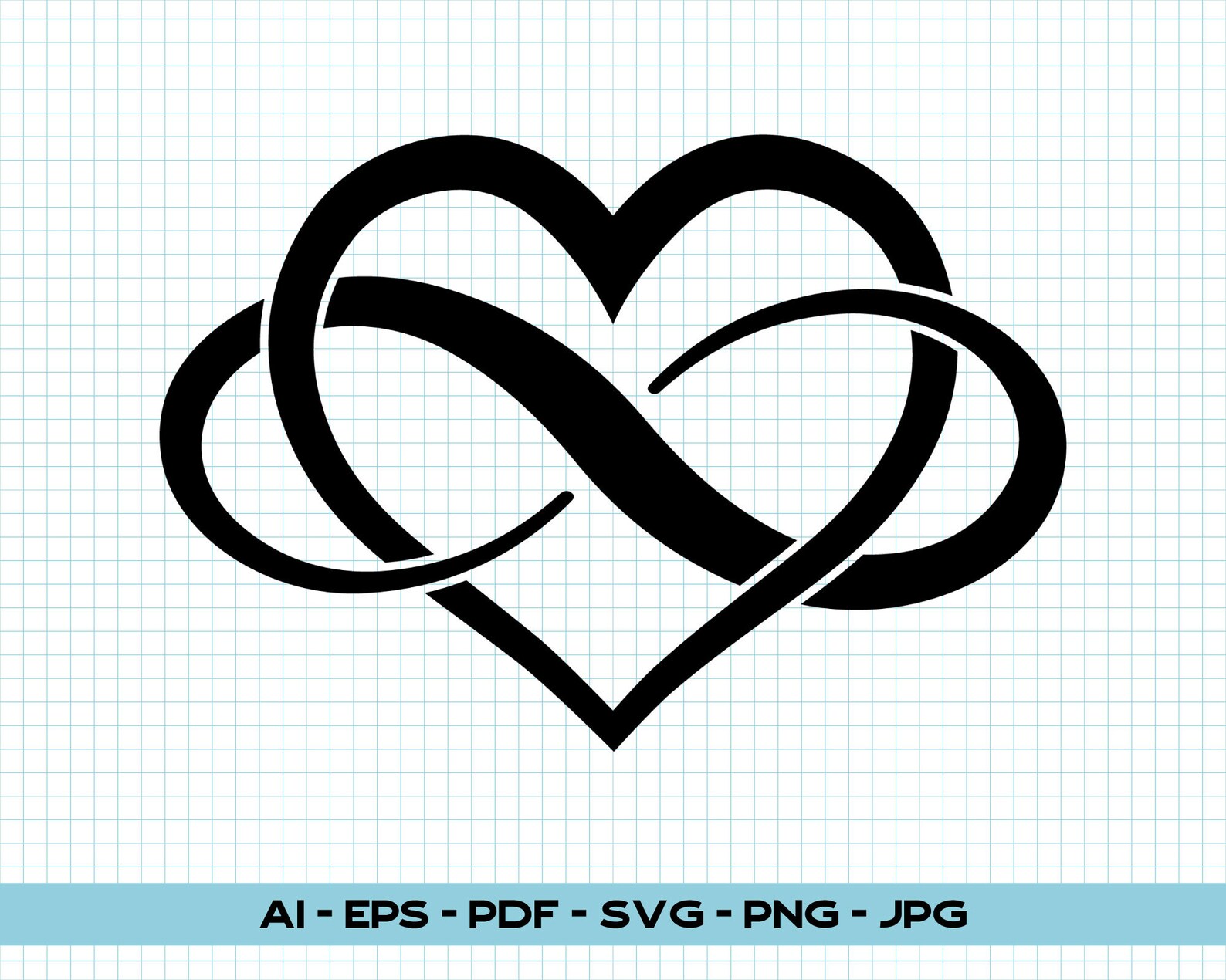 Infinity Heart Svg Digital Download Love Infinity Svg Heart - Etsy