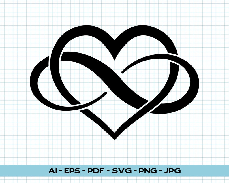 Infinity Heart Svg Digital Download Love Infinity Svg Heart - Etsy