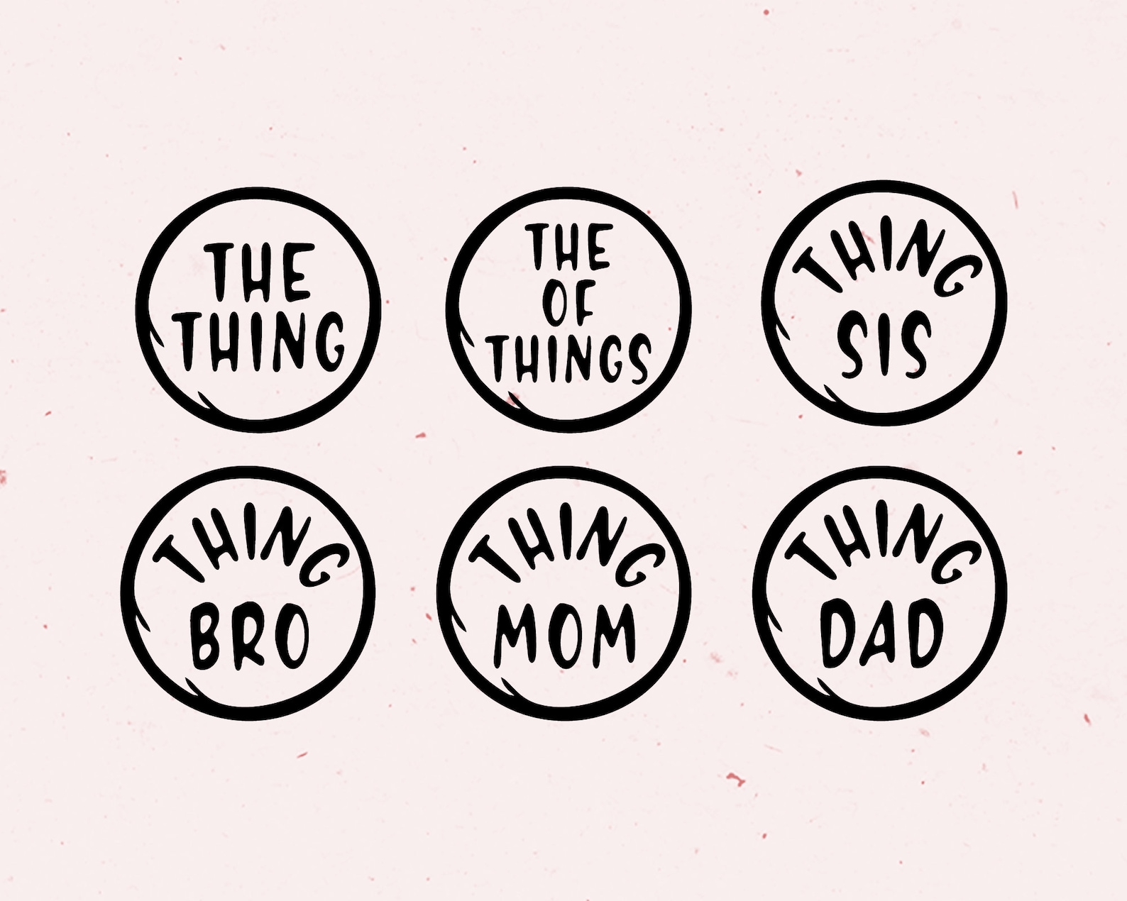 Thing 1 Svg, Thing 2 Svg, Thing 3 Svg, Thing Family Svg, Silhouette ...