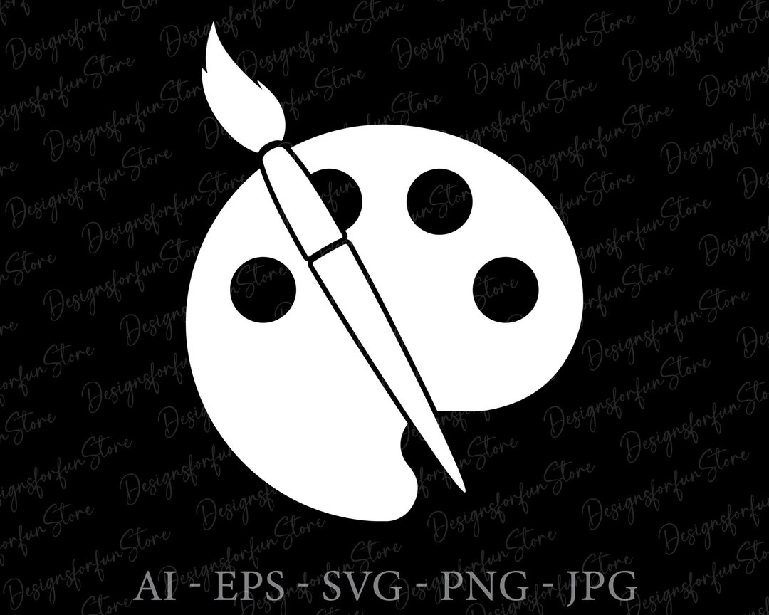 Art Svg, Digital Download, Paint Palette Svg, Paint Brush Svg ...