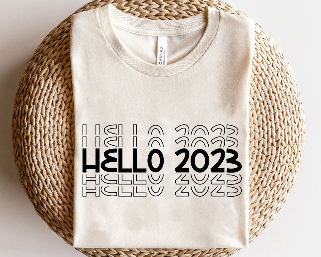 Hello 2023 Svg, Digital Files, New Year Svg, Stacked Svg, Merry ...