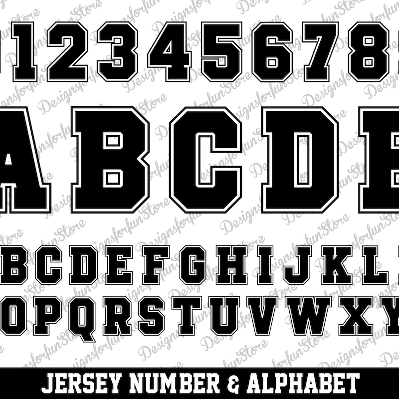 Font for Jersey Numbers - Etsy