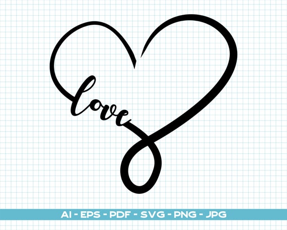 Infinity Love Heart Svg Love Heart Png Infinity Symbol Svg | Etsy
