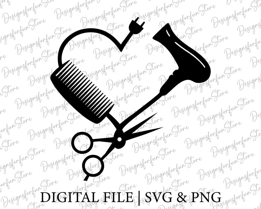 Hair Dresser Svg Hair Dresser Heart Png Hair Stylist Svg Hairstylist