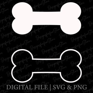 Dog Bone Svg, Digital Download, Dog Svg, Silhouette, Dog Bone Outline ...