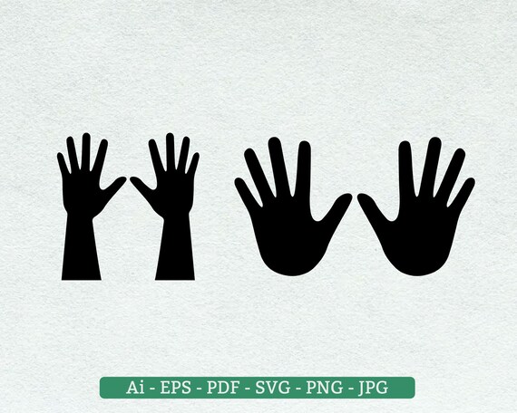 Hand Svg Digital Download Handprint Svg Human Hand Svg | Etsy UK
