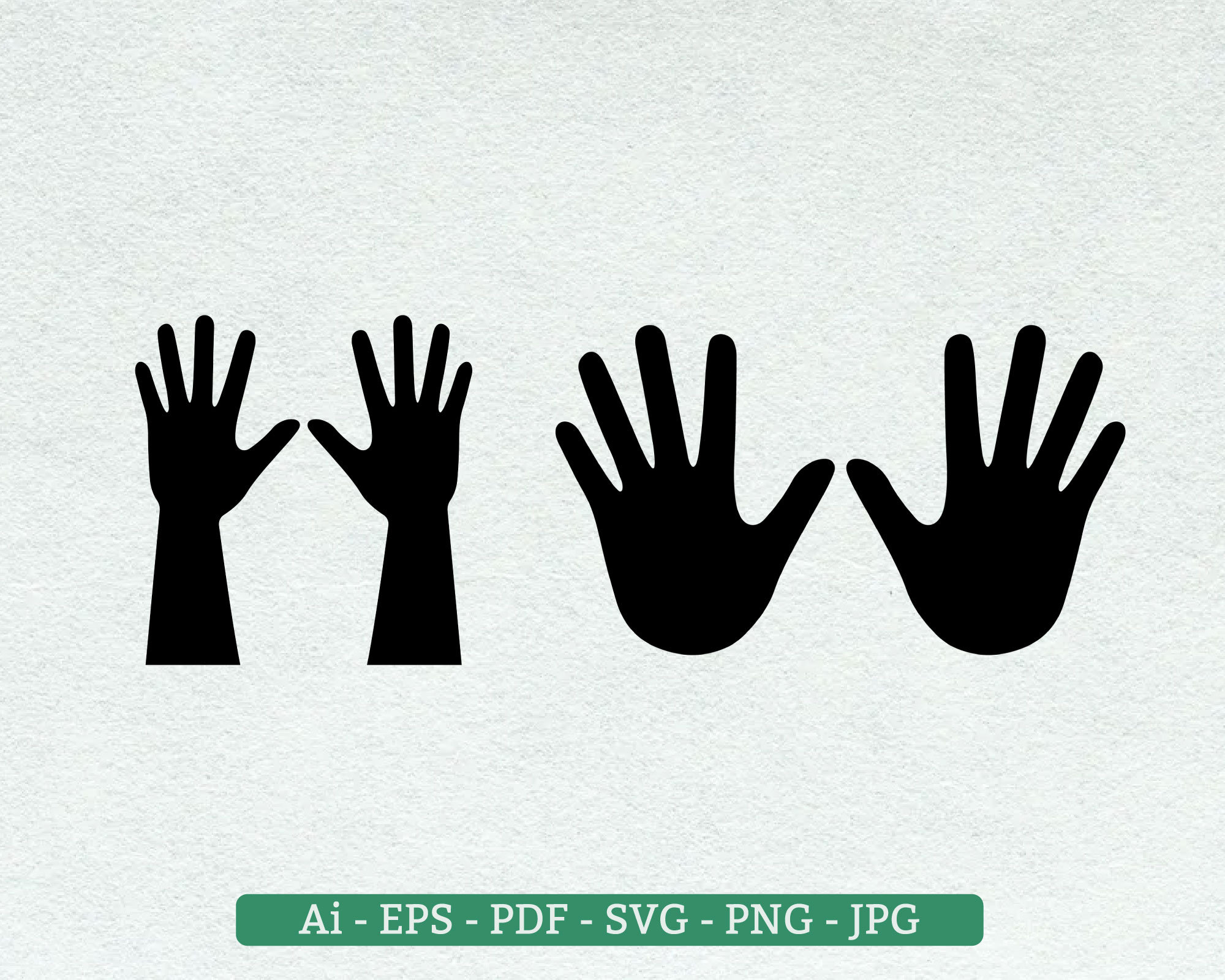 Hand Svg Digital Download Handprint Svg Human Hand Svg | Etsy UK
