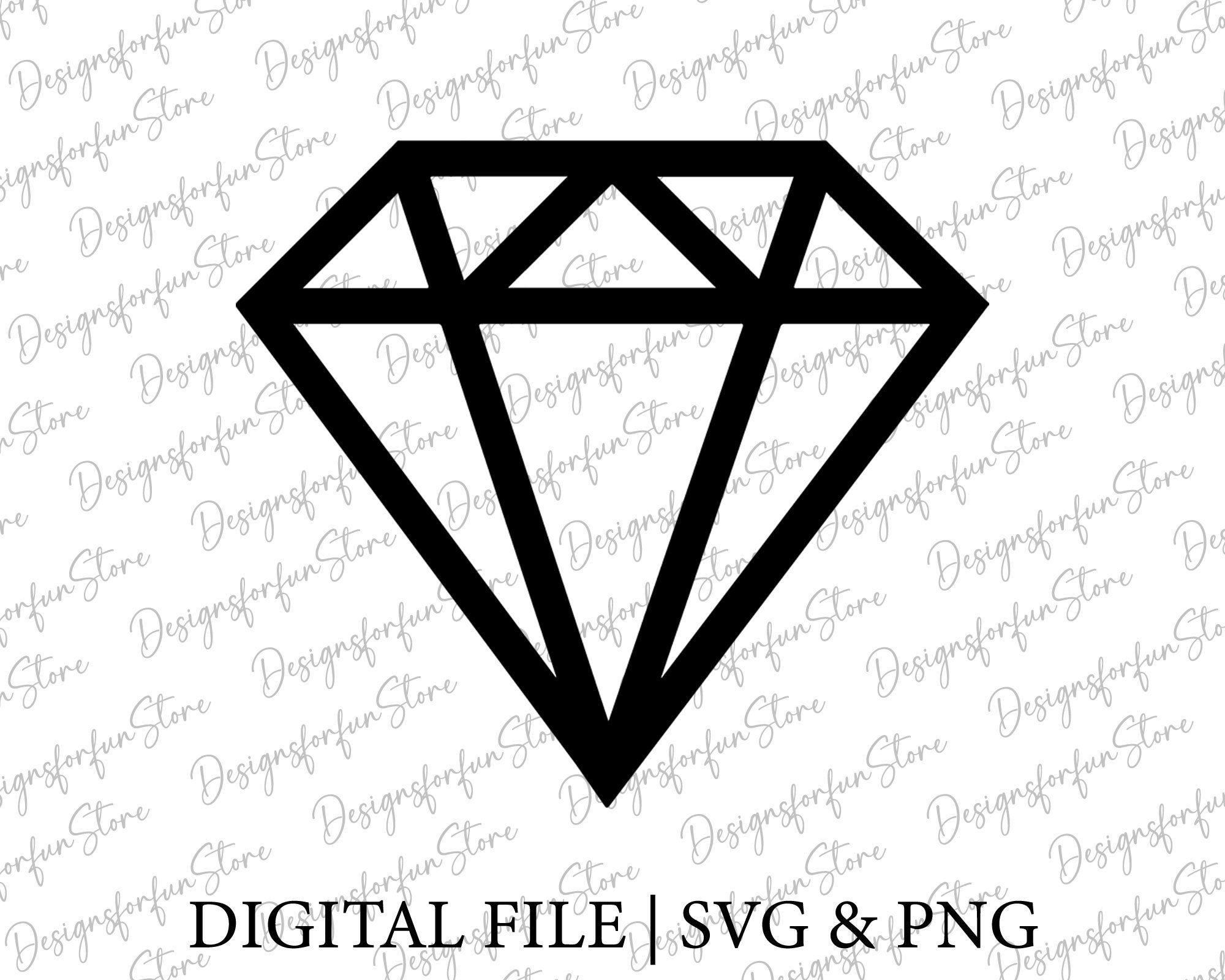 Diamond Svg Digital Download Emerald Svg Diamond Outline - Etsy Australia